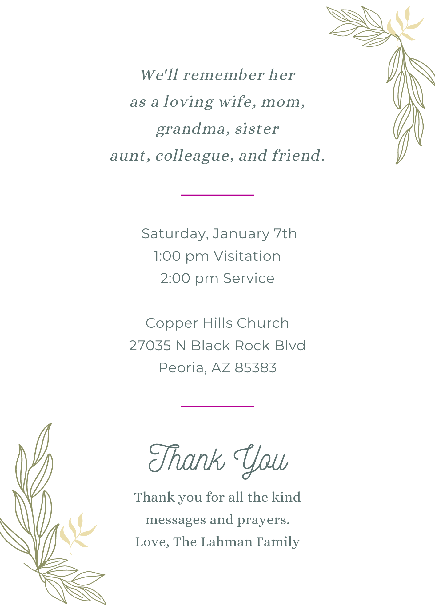 Deborah’s Celebration Of Life – Livestream – Living Well Now